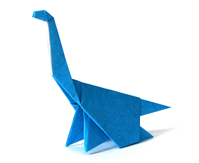 Origami Dinosaur 簡単 恐竜・伝説 折り紙: Origami PLESIOSAURUS 簡単 恐竜 折り紙 プレシオサウルス