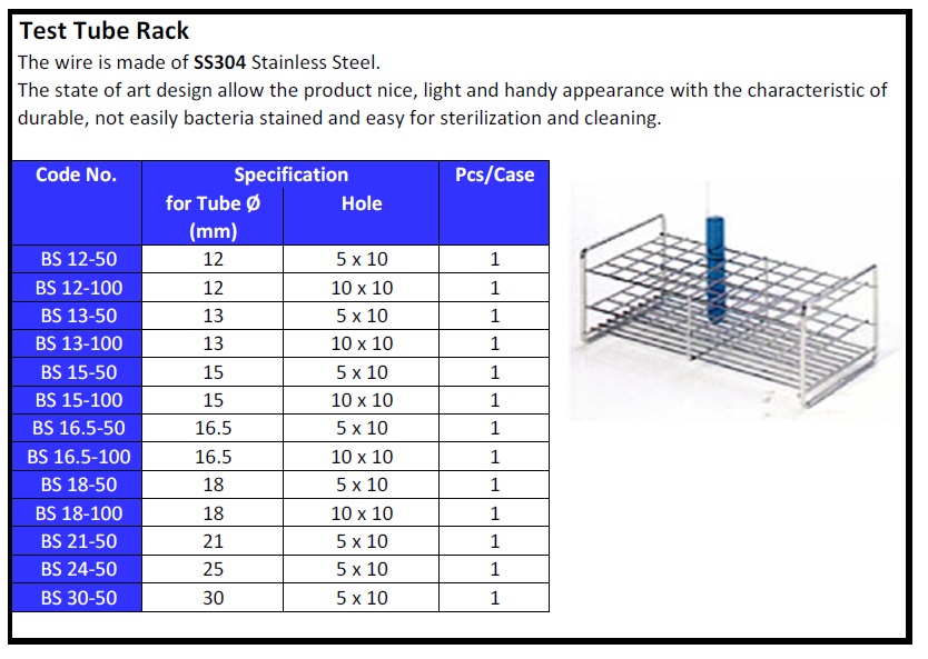 Test Tube Rack Stainless Steel | CREATIVE