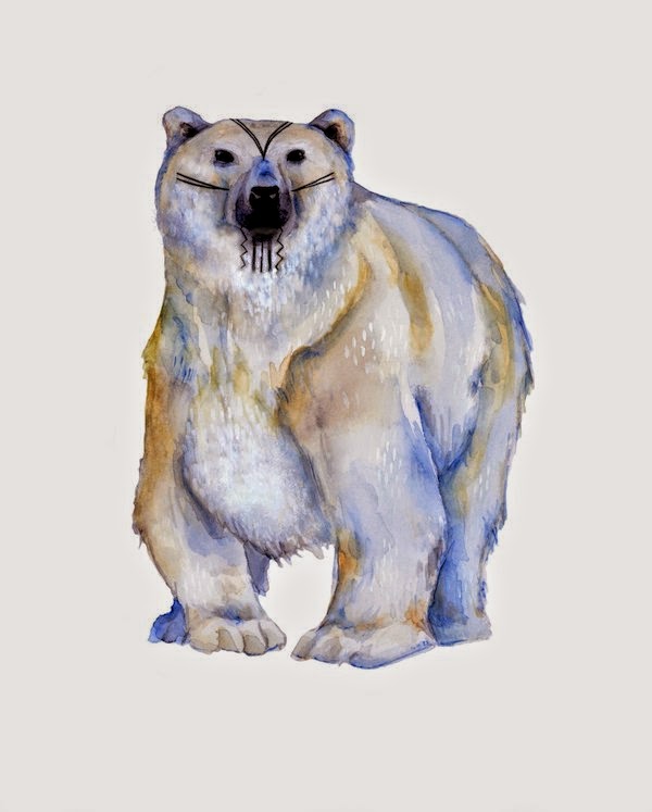 Wild Heart Histories: Native American Inspired Polar Bear Illustration