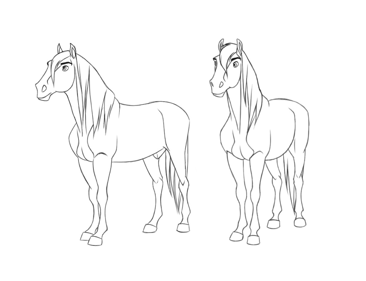 Stallion Line Art