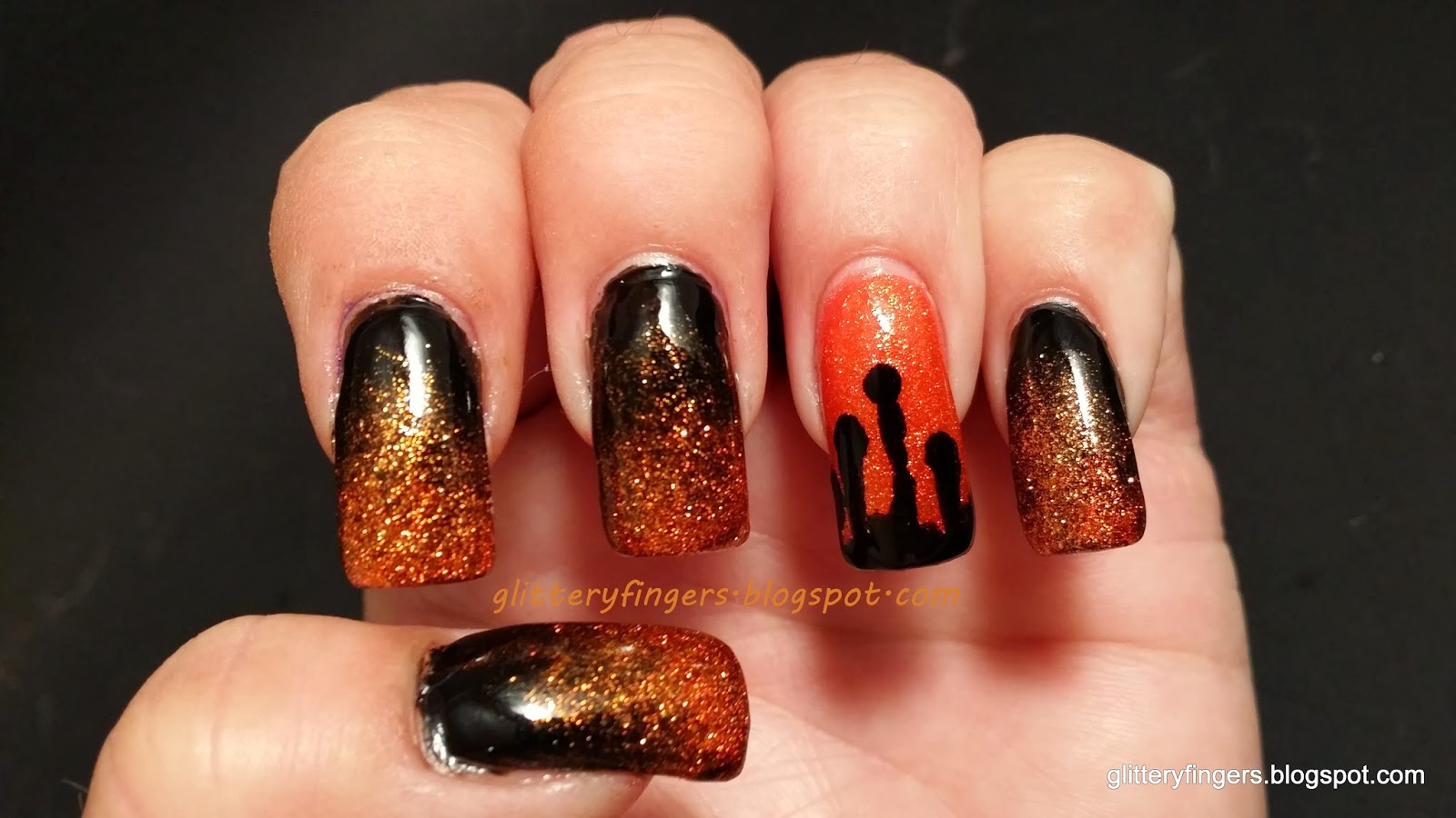 Glittery Fingers & Sparkling Toes: Halloween Drips & Gradients