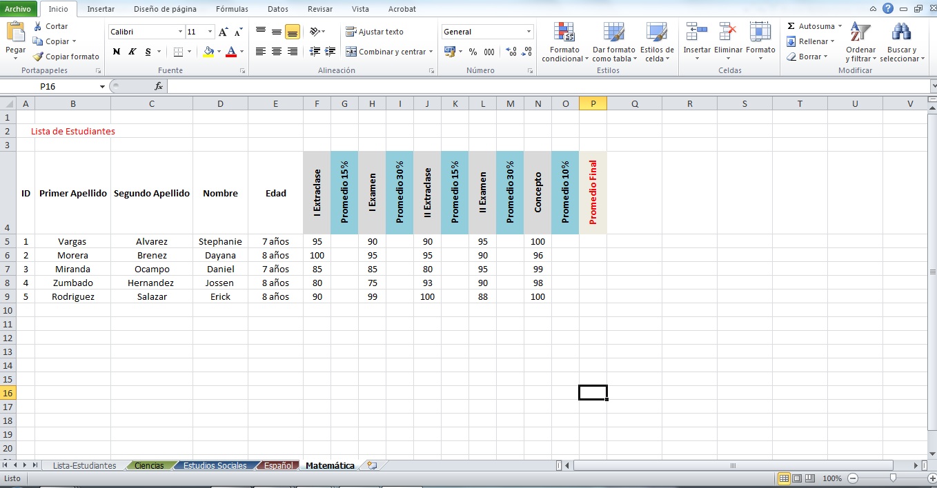 Portafolio Digital: Trabajos en Excel.Semana # 7