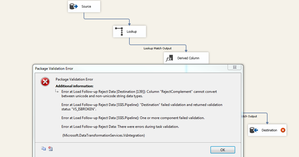Developer Points: SSIS Derived Column Cannot Convert Between Unicode ...