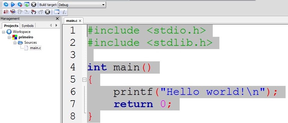 Minha Etilica Vida: Tutorial CodeBlocks