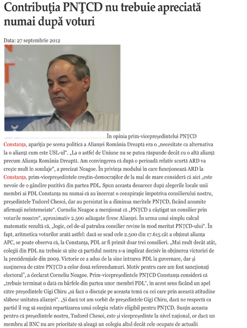 Comunicate de presa - PNTCD Constanta