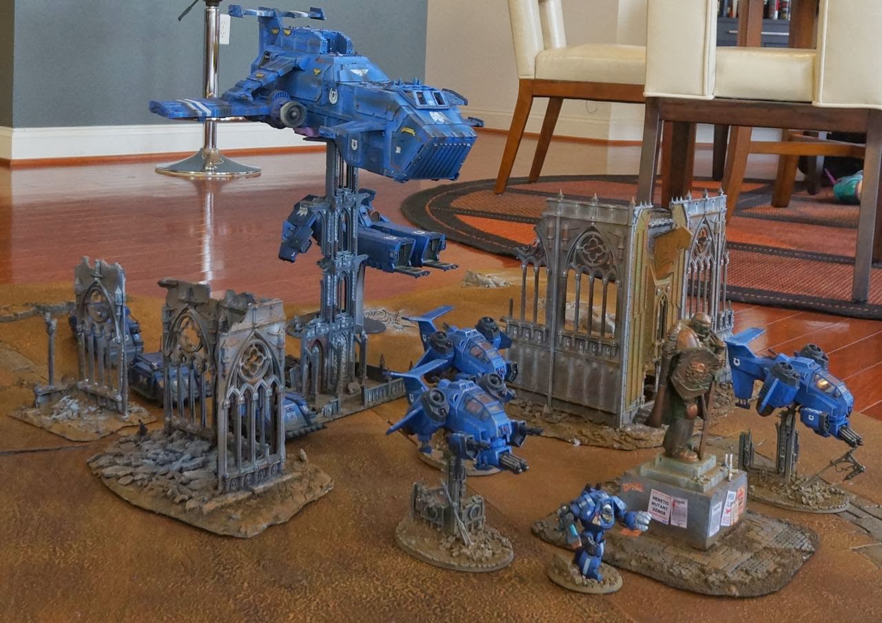 40k Hobby Blog: Thunderhawk Flying Base WIP