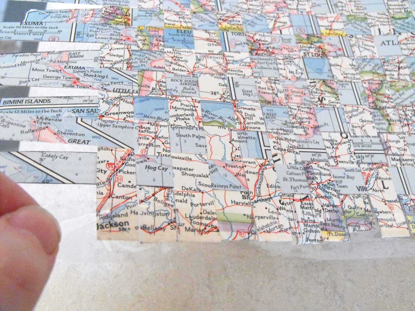 Ruby Murrays Musings: Ways with Vintage Maps - Woven Notebook Tutorial