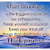 Quotes about Over thinking , Think positive
