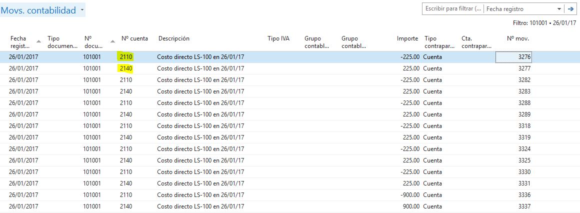 Errores y soluciones NAV 2015 Fabricación cuentas WIP ~ Tutoriales Navision