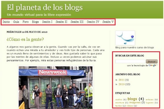 Apuntes sobre blogs: Cómo organizar un blog