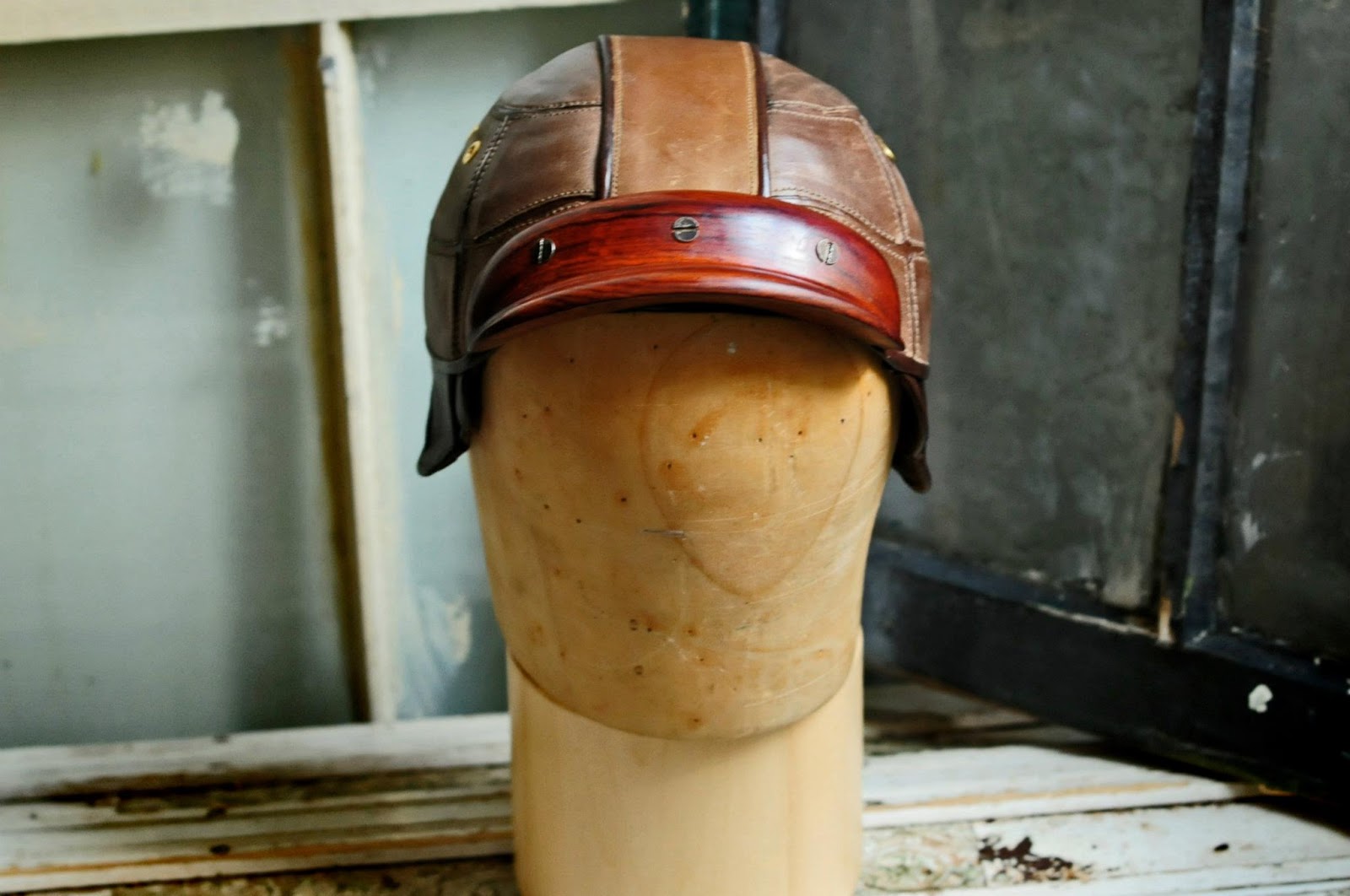 OPHILYA.: Handmade Exotic Wood Brim Helmet