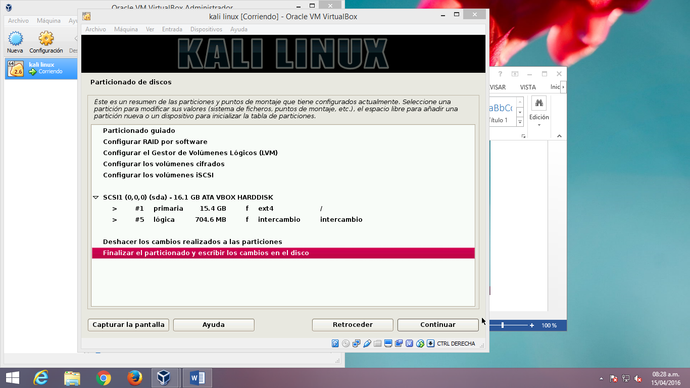 KALINUX: PROCESO INSTALACIÓN
