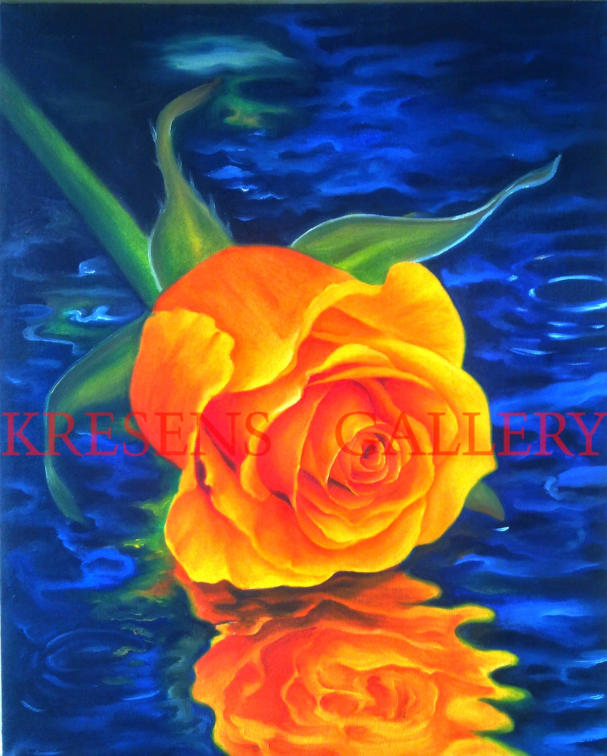 KRESENST ART PAINT STUDIO: Lukisan Mawar Kuning