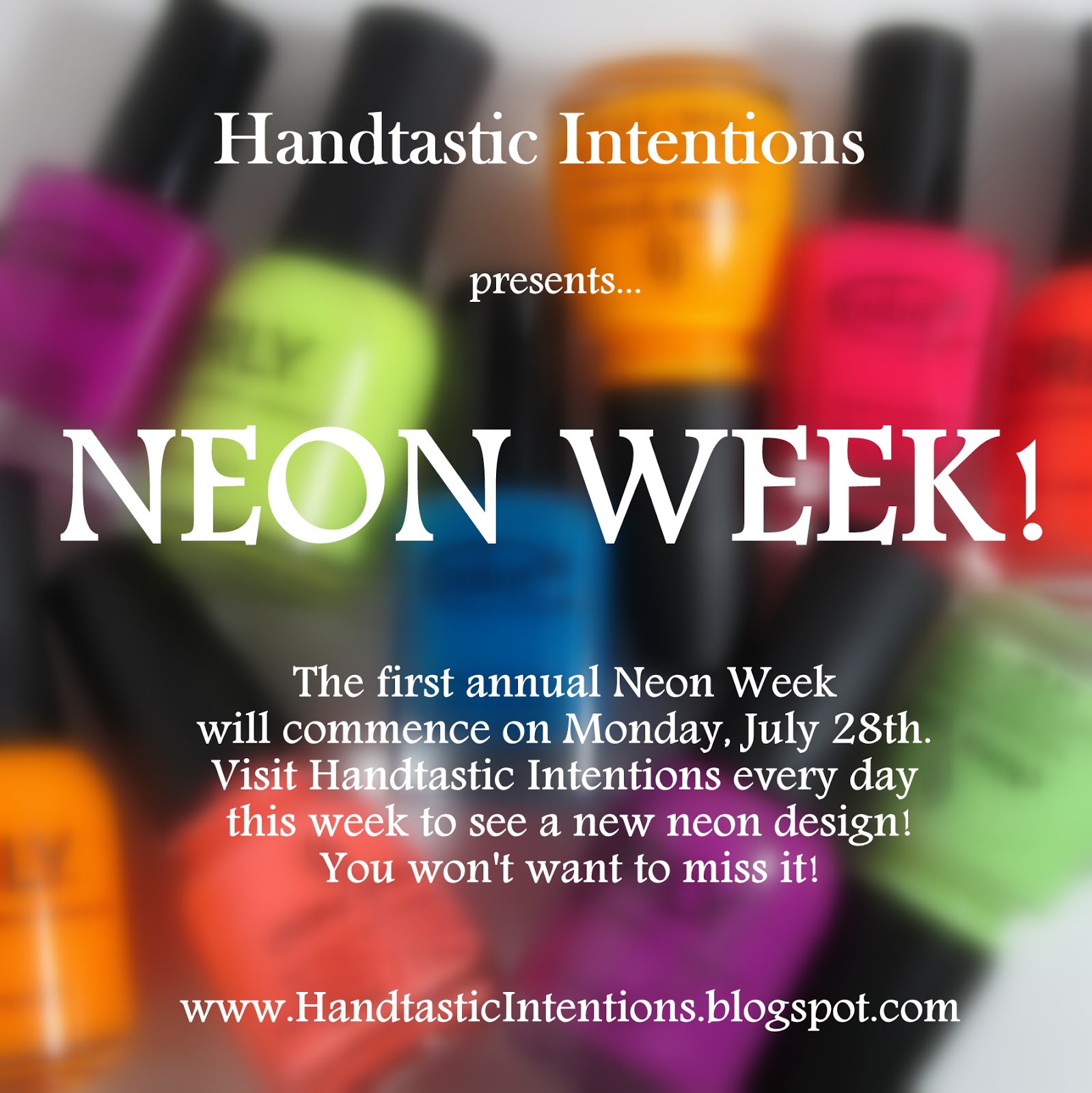 Handtastic Intentions: Neon Week Nail Art: Neon Advanced Stamping
