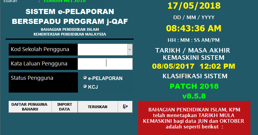 Sistem e-Pelaporan Program j-QAF