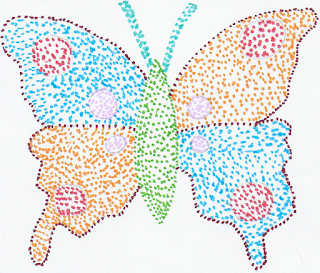 Geometry and Arts: 2016-17. P5. Pointillism. Student practices