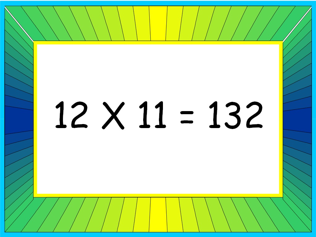 Student Survive 2 Thrive: Math Flash Cards: Multiply by 11 (11 is the ...