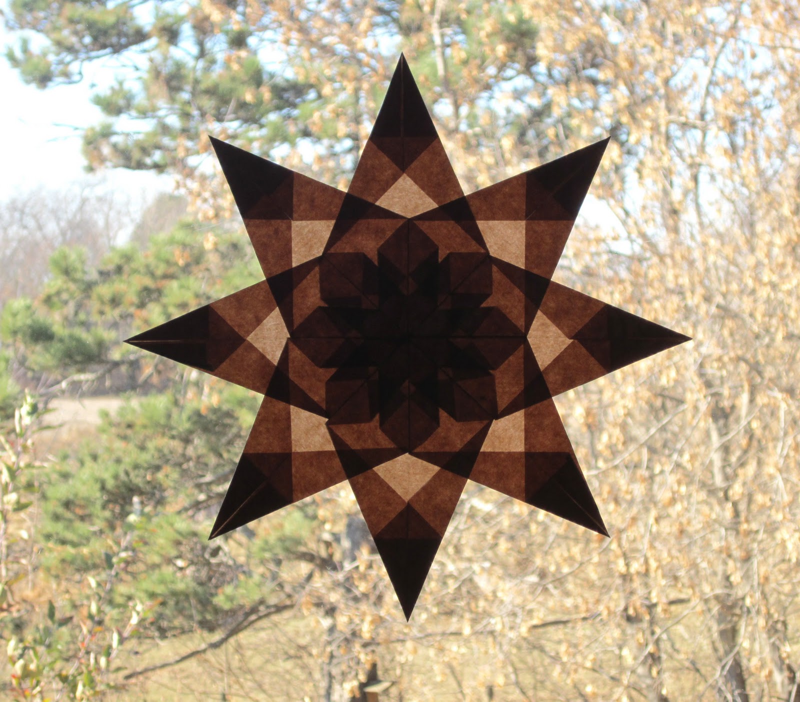 Harvest Moon by Hand: Origami Window Decor + the Meaning of Brown - Art ...