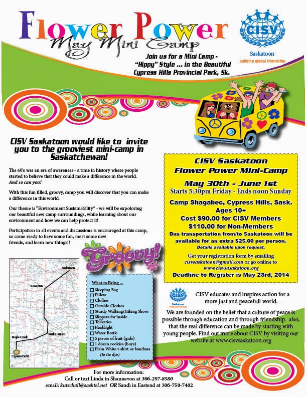 EcoFriendly Sask: CISV Shaunavon: Flower Power Mini Camp