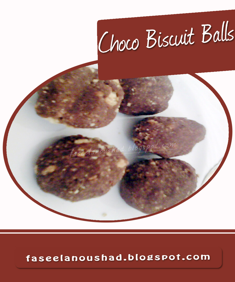 GOOD FOOD ENDS WITH GOOD TALK: Choco Biscuit Balls