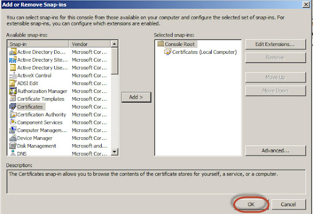 IAM IDM: Setup/Enable SSL(636) in Active Directory in Windows 2008