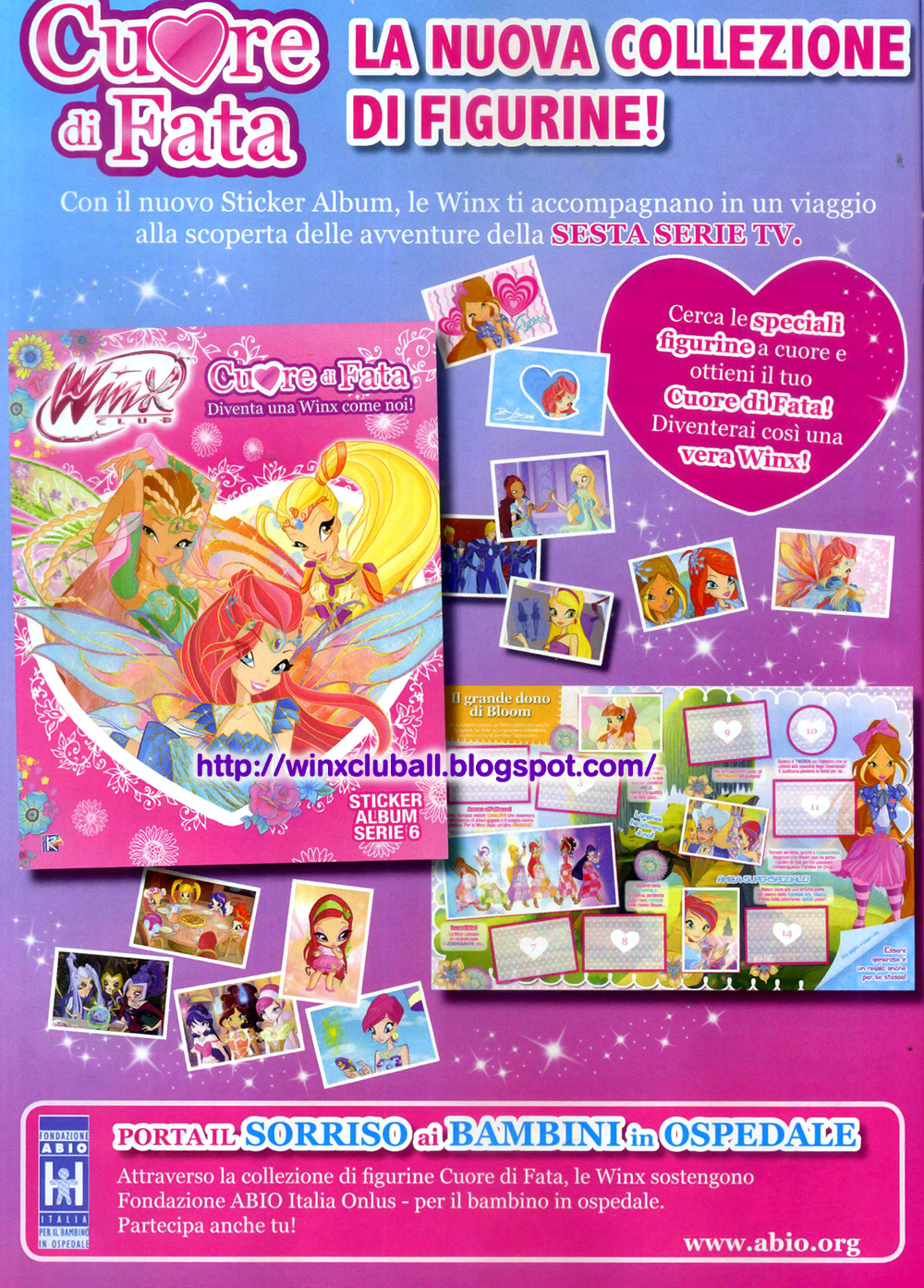 Nuevo álbum de cromos Winx Club temporada 6 "Cuore di Fata" en Italia ...