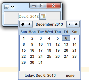 java programming and oracle problems and solutions: Java Date chooser ...