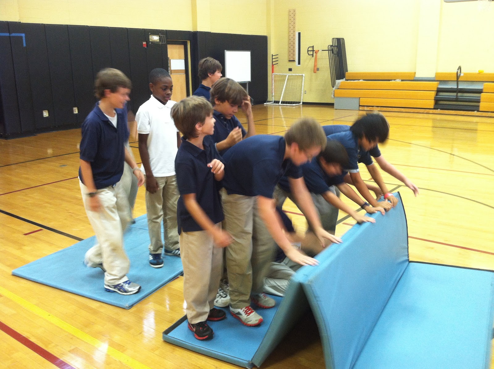 Calvert Middle School P.E.: Team Building in the Gym