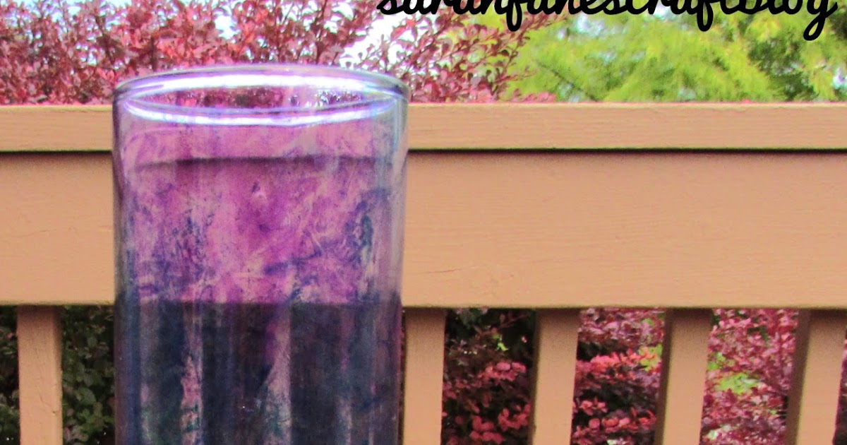 Alcohol Ink and Plastic Wrap Flower Vase