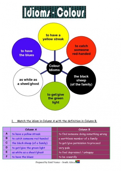 B1: Colour idioms