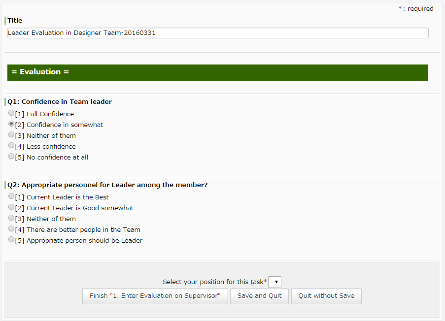 Workflow Sample: Episode 470: "Anonymous Voting" on the Evaluation of ...