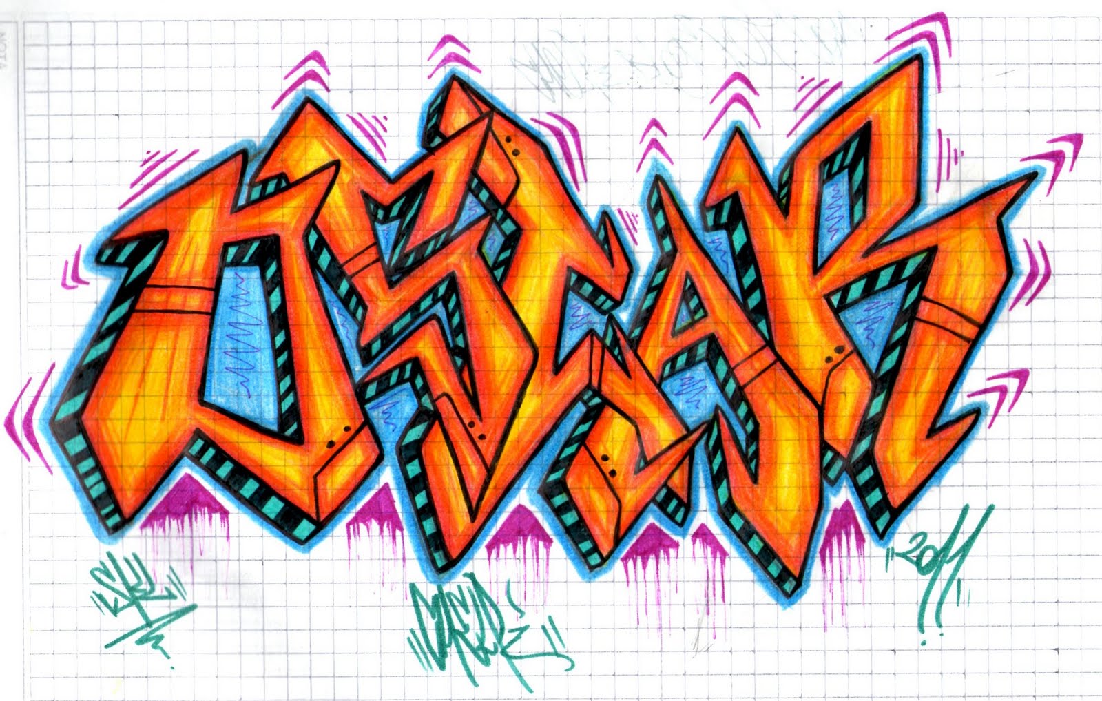 Chelpi BlackBook: Bocetos de graffiti Oscar