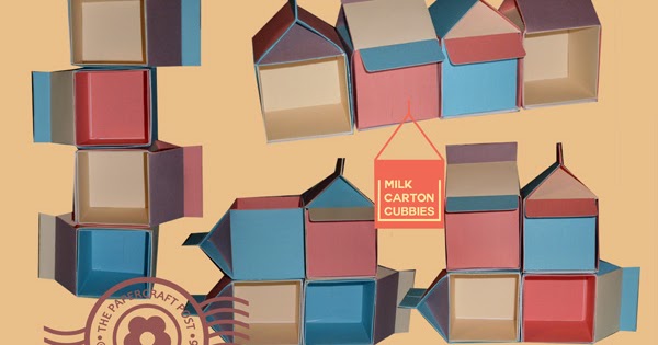 The Papercraft Post: Mini Milk Carton Desktop Storage System