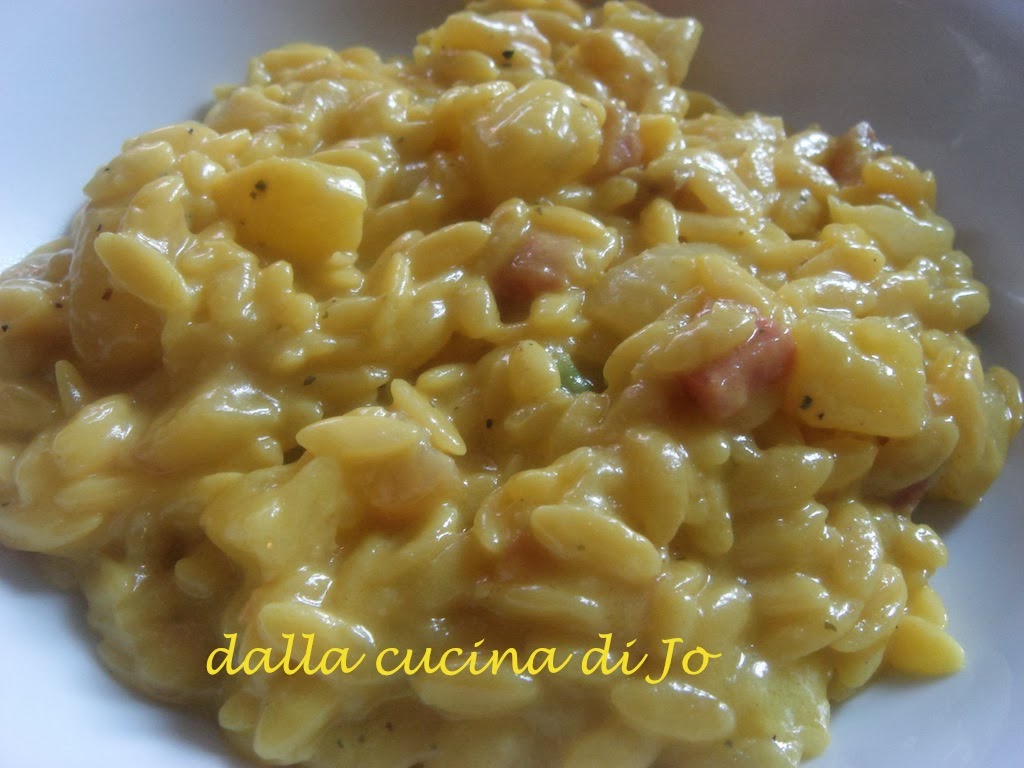 Risoni risottati e patate da dalla cucina di Jo su Akkiapparicette