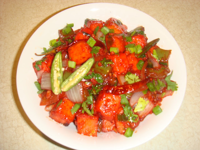 Subhra's Kitchen: Schezwan Paneer