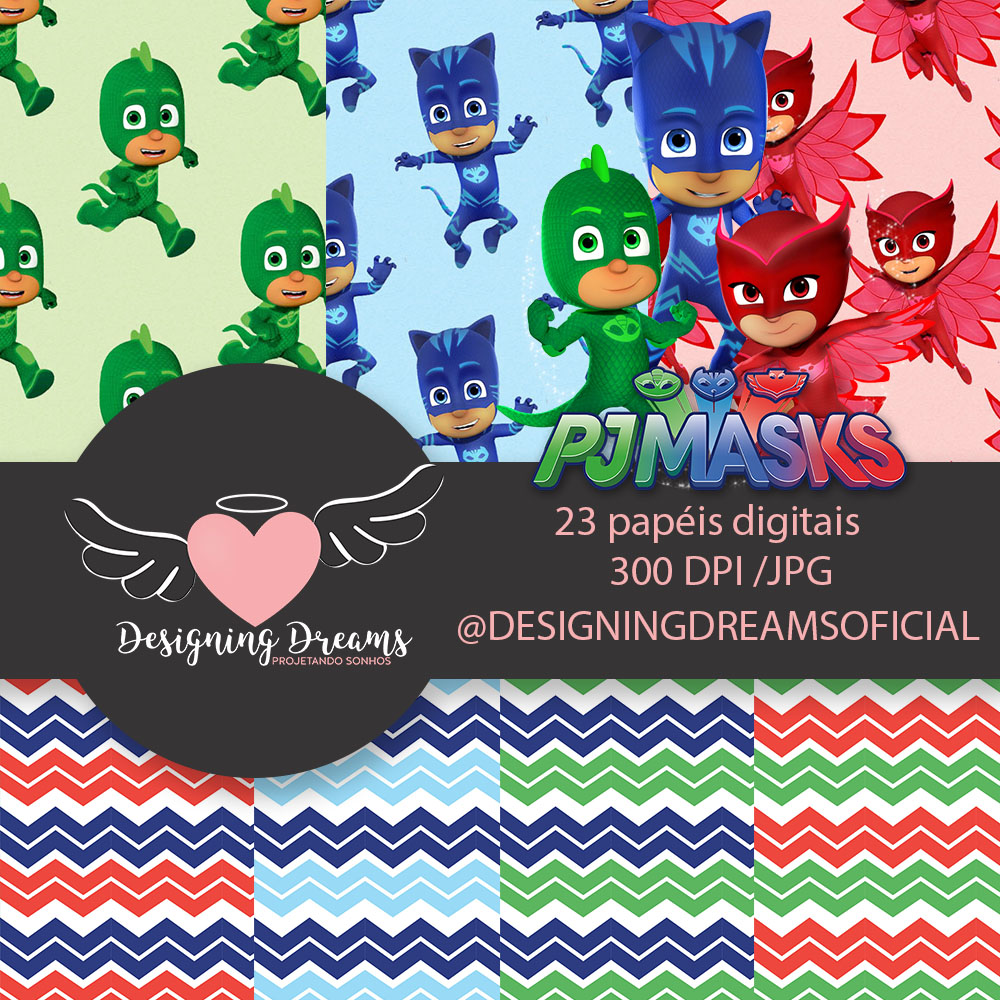 KIT DIGITAL GRÁTIS PJ Masks - Cantinho do blog