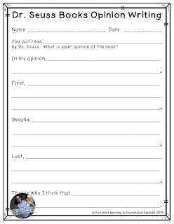 Fun and Learning in English and Spanish: Dr. Seuss Week: Ideas & FREEBIES