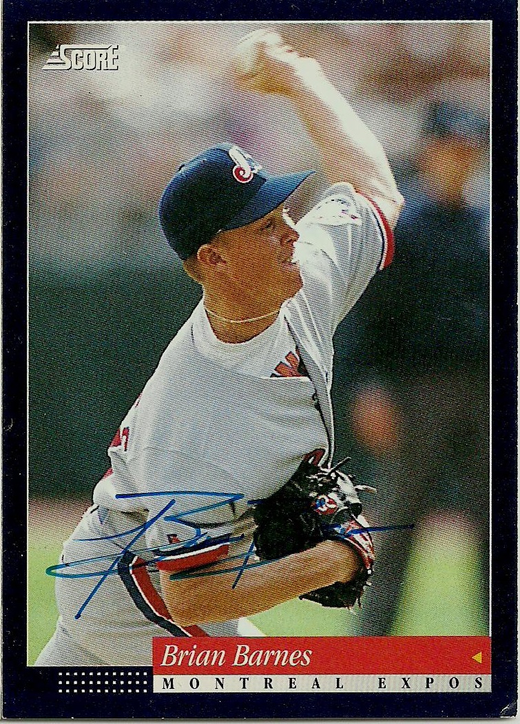 Hell's Valuable Collectibles: Brian Barnes: Two Autographed Cards