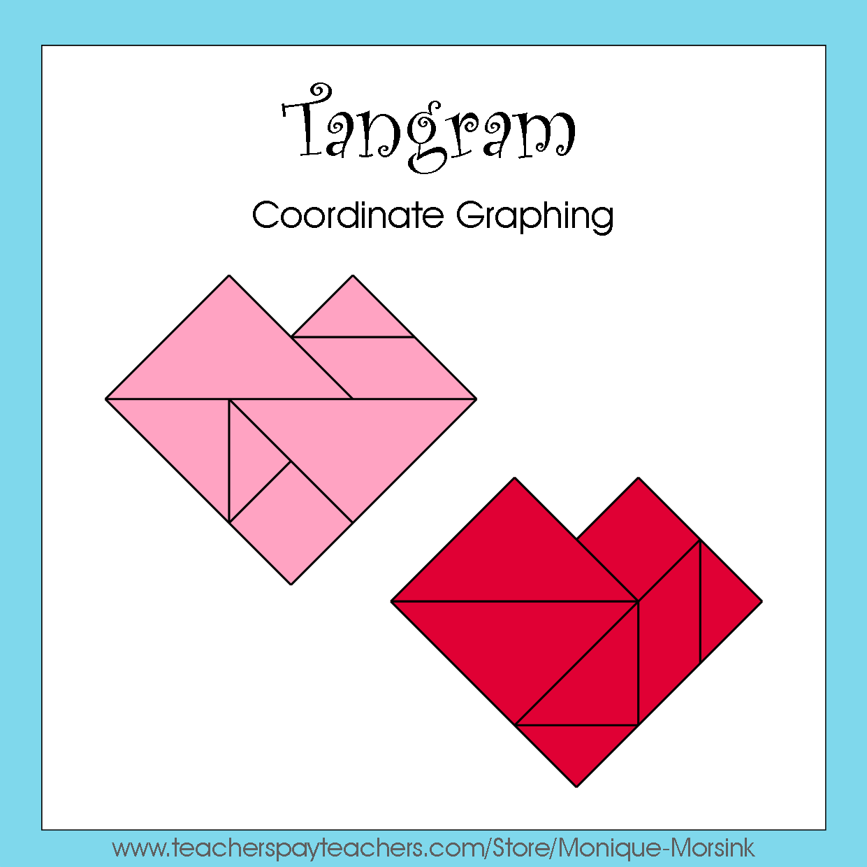 Colorful Tangrams: Valentine's Day - Heart Tangram Patterns