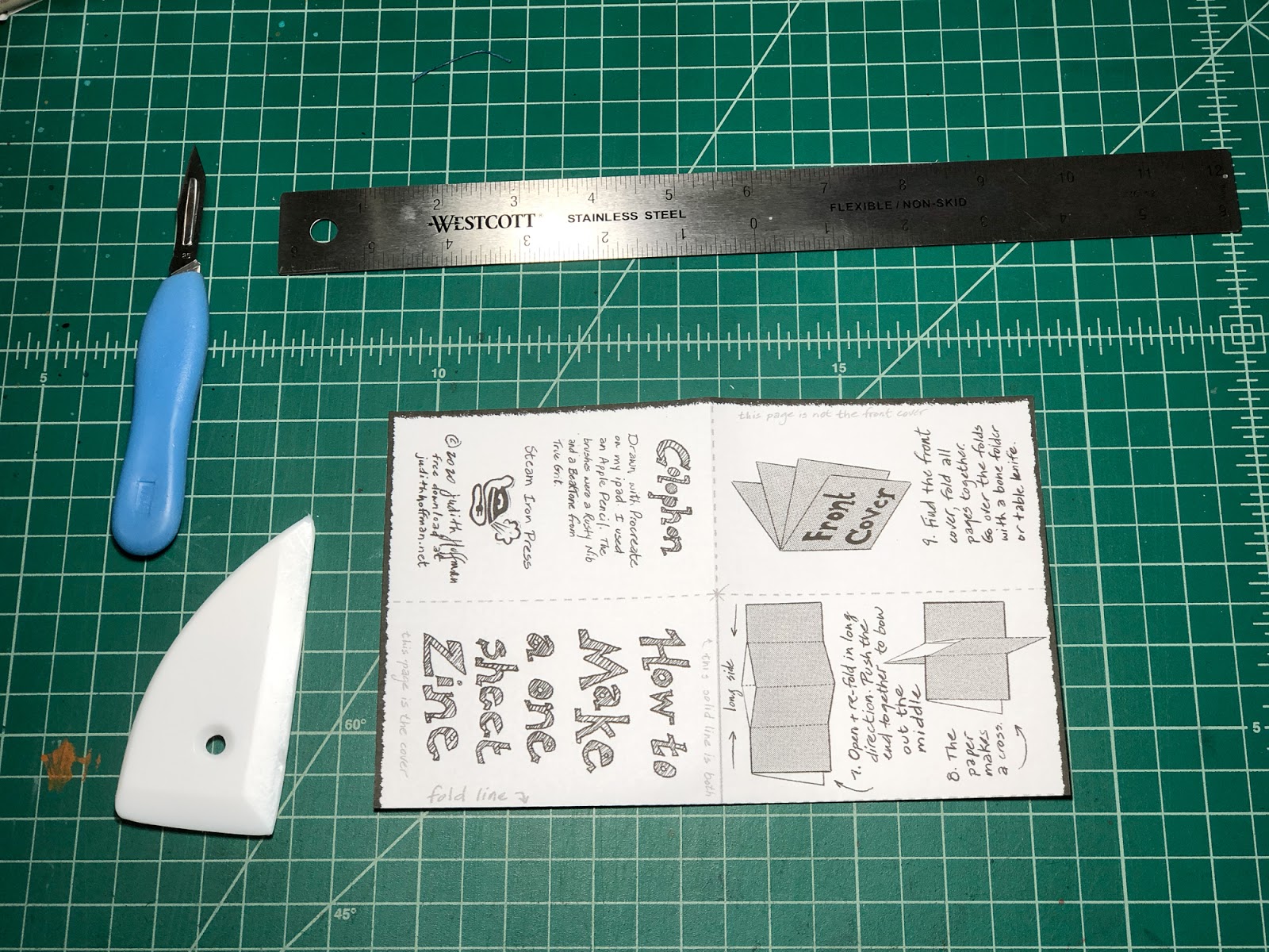 Judith Hoffman Blog: How to make a one sheet book