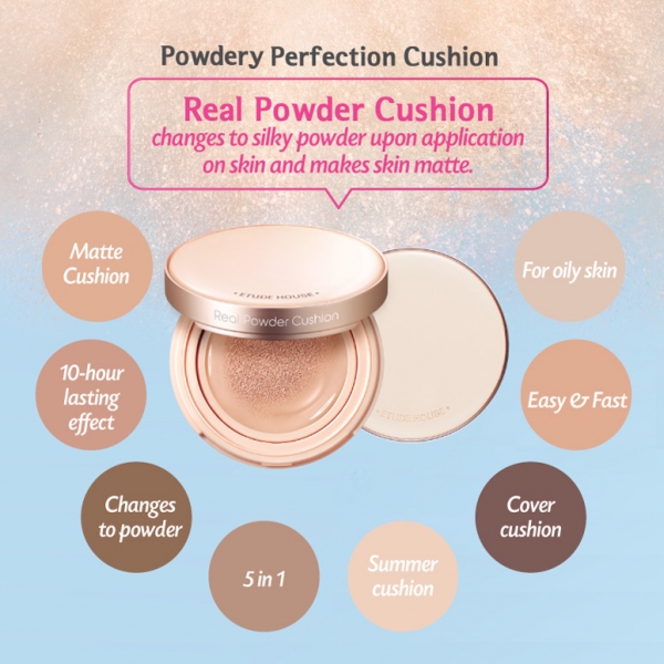 [Swatches + Review] Etude House Real Powder Cushion - My Beauty Loots.