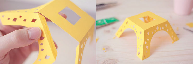 HOW TO MAKE EIFFEL TOWER WITH PRINTABLE TAMPLET - crazzy craft