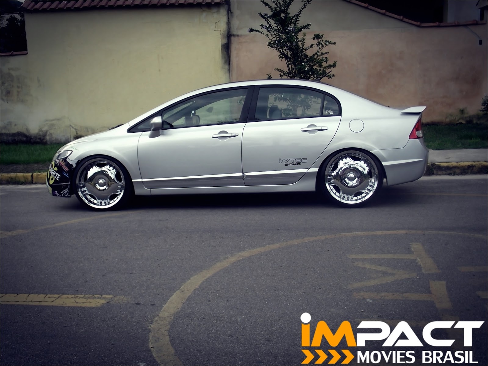 New Civic Aro:20'' Rodas Cromadas Fixa.. - Impact-Movies Brasil