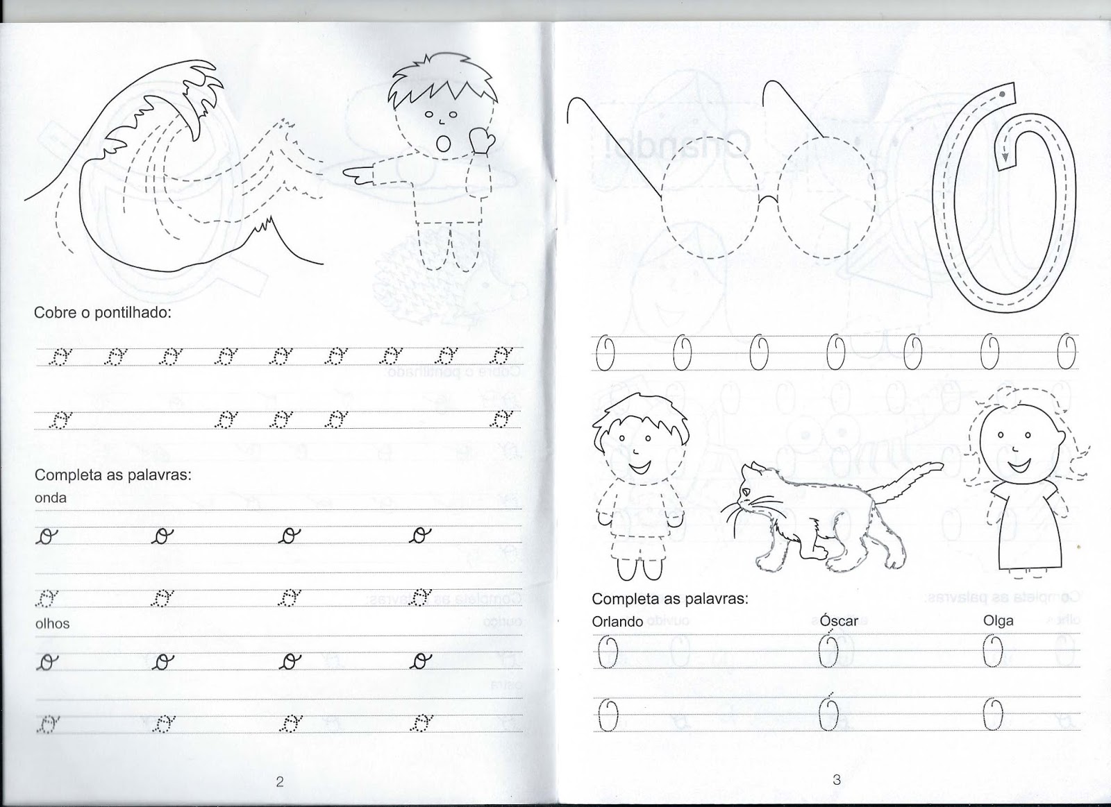 Aprende Brincando: CALIGRAFIA - Letra O manuscrita