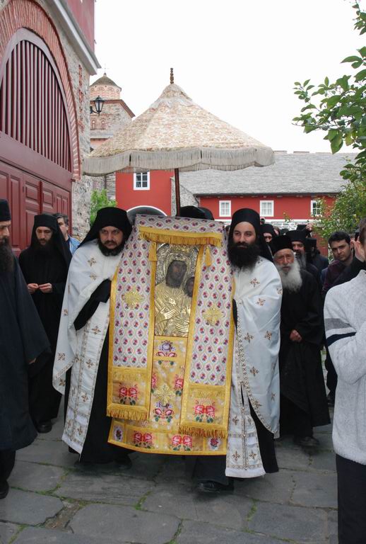 Agion Oros - Mount Athos: 0052- The miraculous Icon of Panagia ...