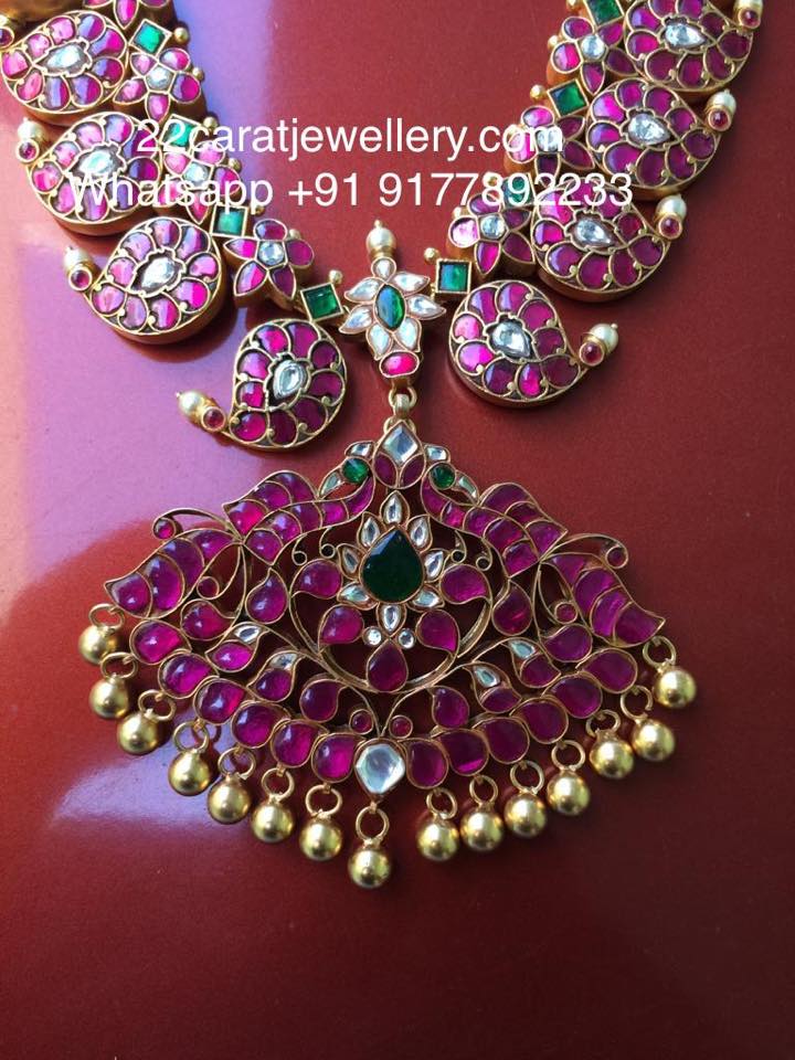 Kundan Silver Mango Necklace Tikka - Jewellery Designs