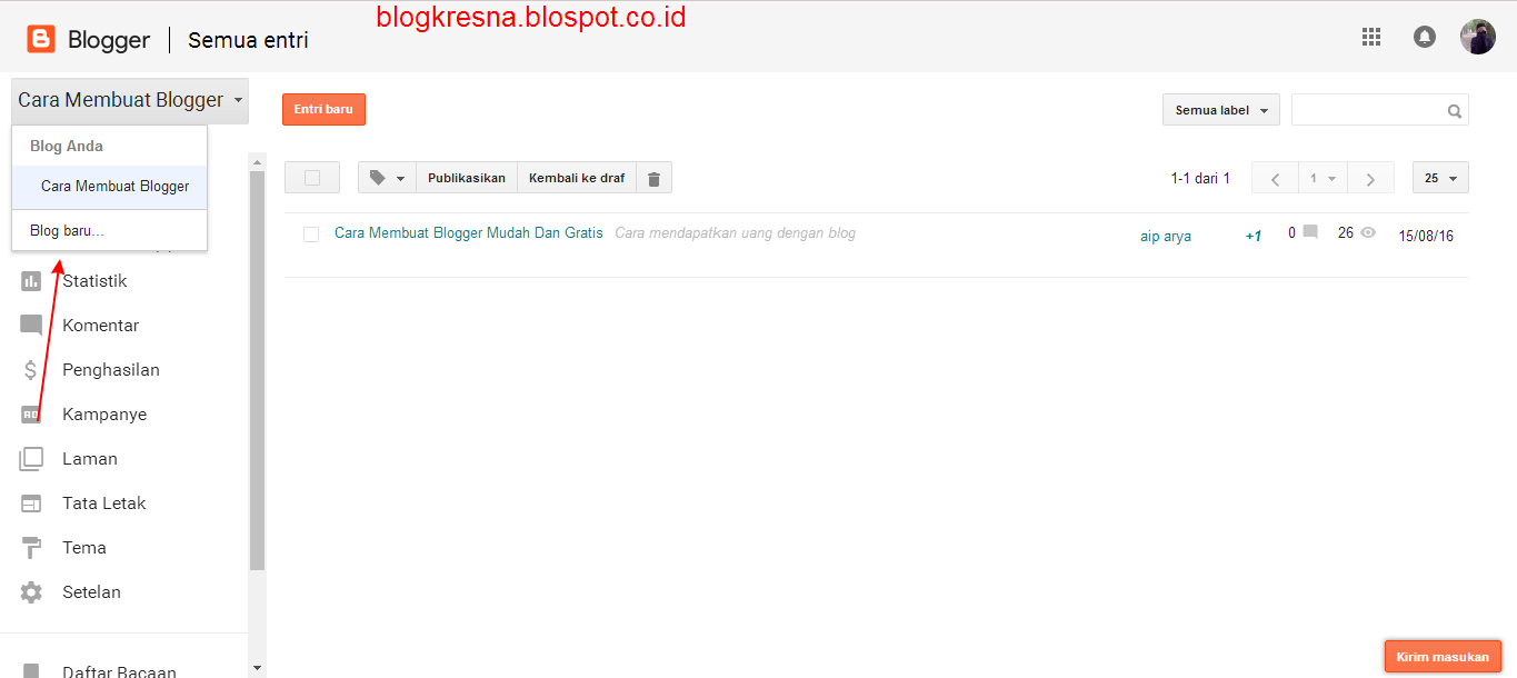 Cara Membuat Blogger: Cara Membuat Blogger Mudah Dan Gratis
