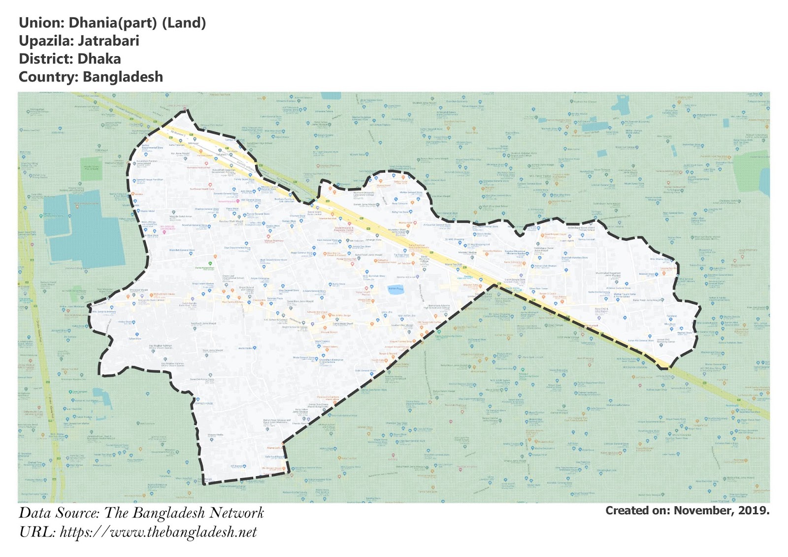 Dhania (Part) Union, Dhaka
