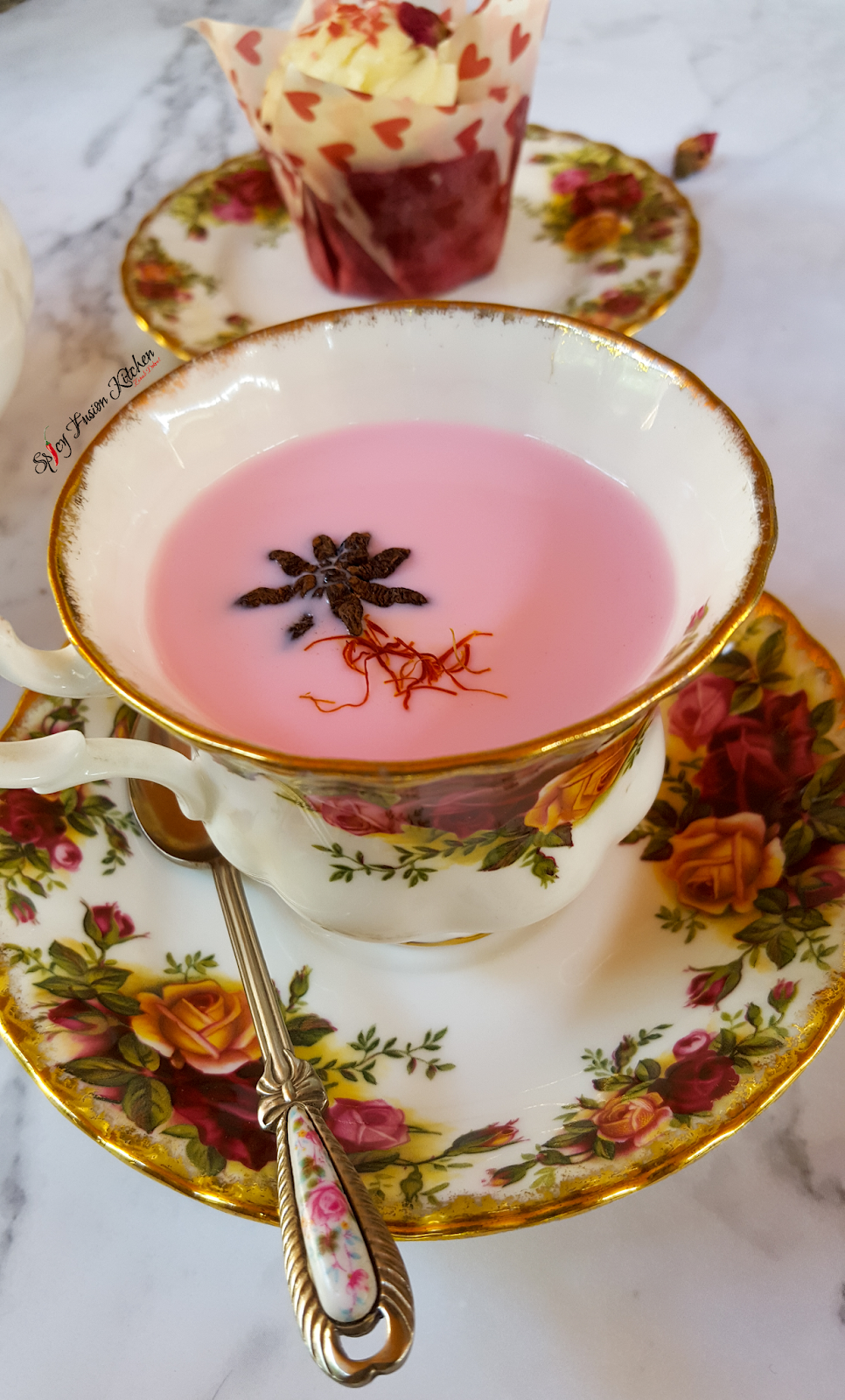 Kashmiri Pink Chai Recipe - Spicy Fusion Kitchen