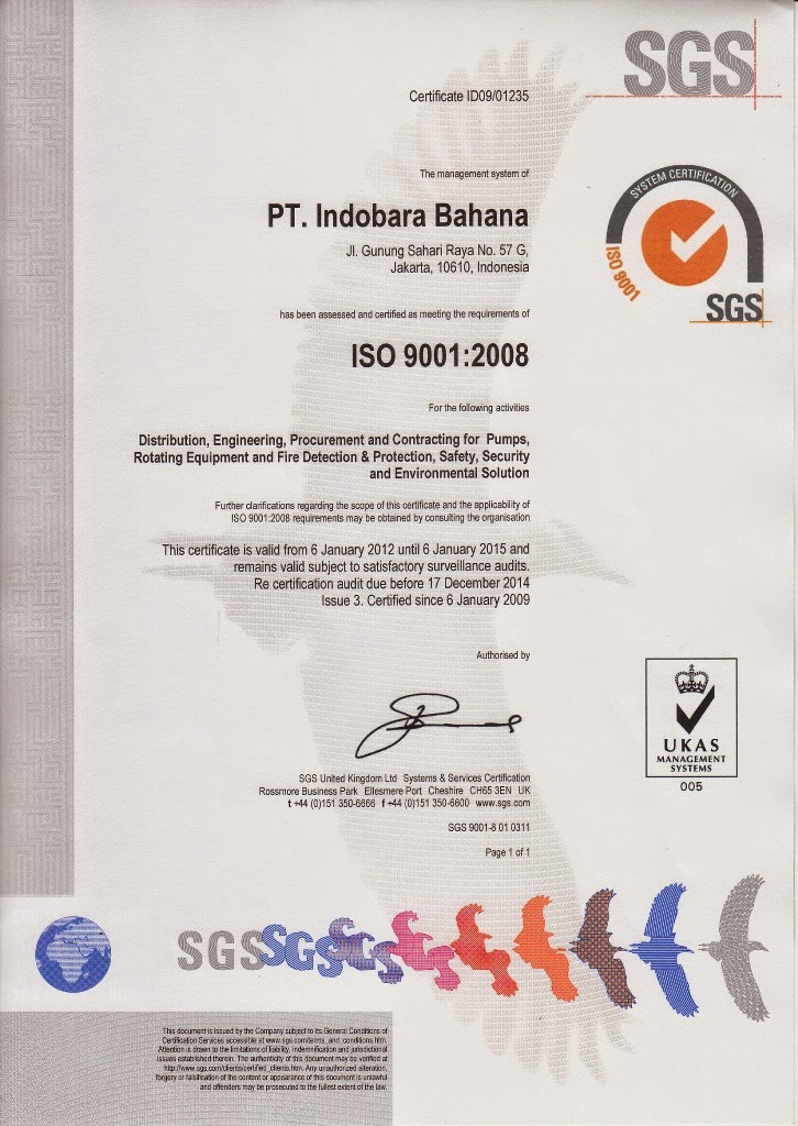 PT Indobara Bahana: Indobara Bahana Certification